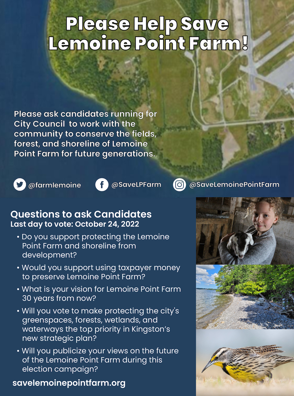 Get Involved – Save Lemoine Point Farm